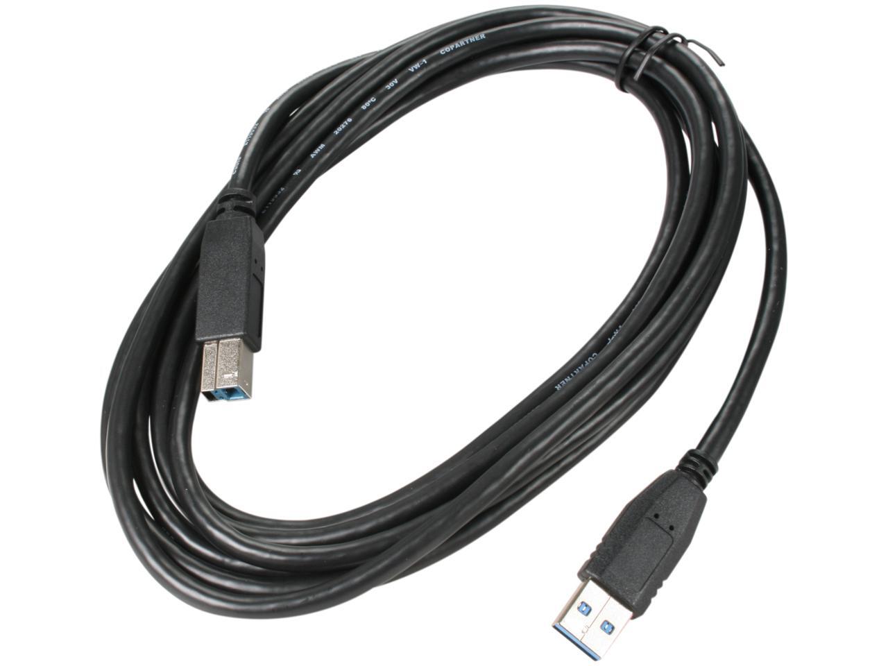 Kaybles USB3-AB-10FT USB 3.0 A Male to B Male Cable in Black Color ...