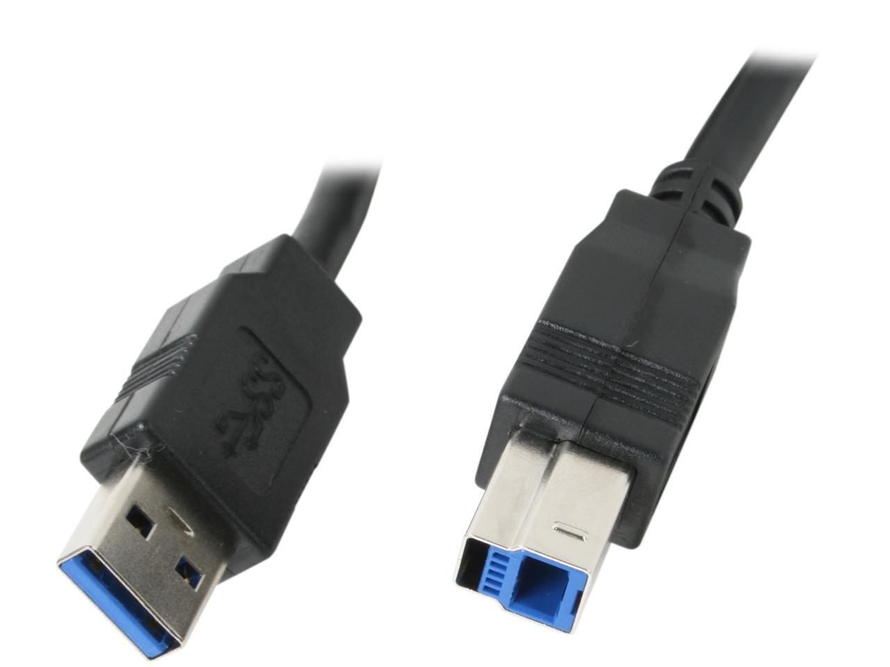 Kaybles USB3-AB-6FT USB 3.0 A Male to B Male Cable in Black Color ...