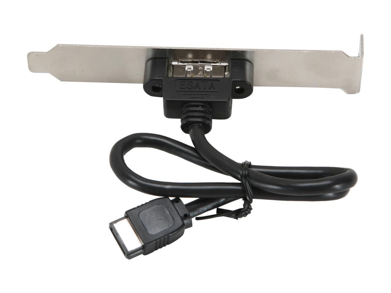 Nippon Labs eSATA Bracket One SATA II internal cable to 2 port ESATA ...