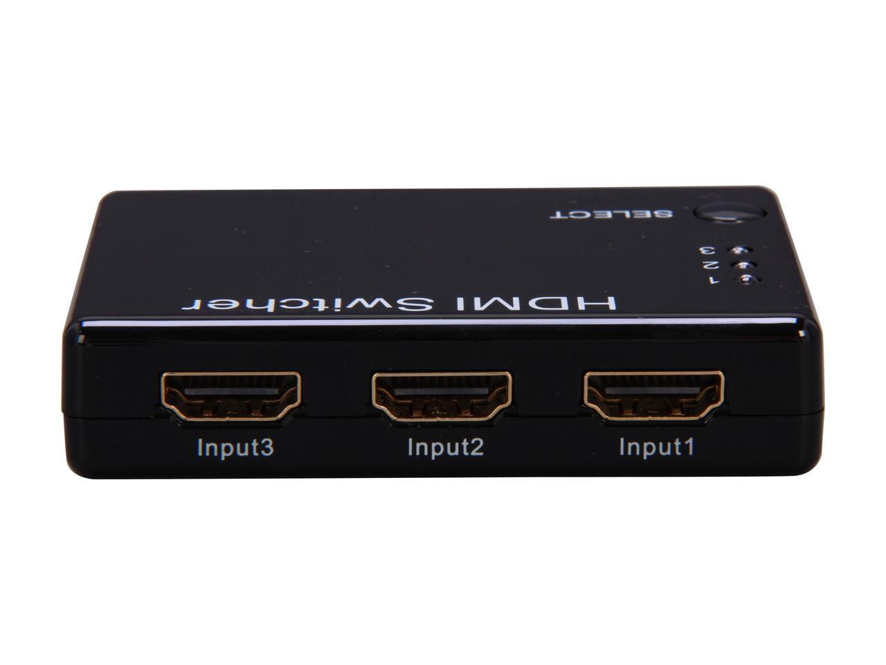 Nippon Labs HDMI-3X1-SWT HDMI Switch Hub with 1 Output Female Port and ...