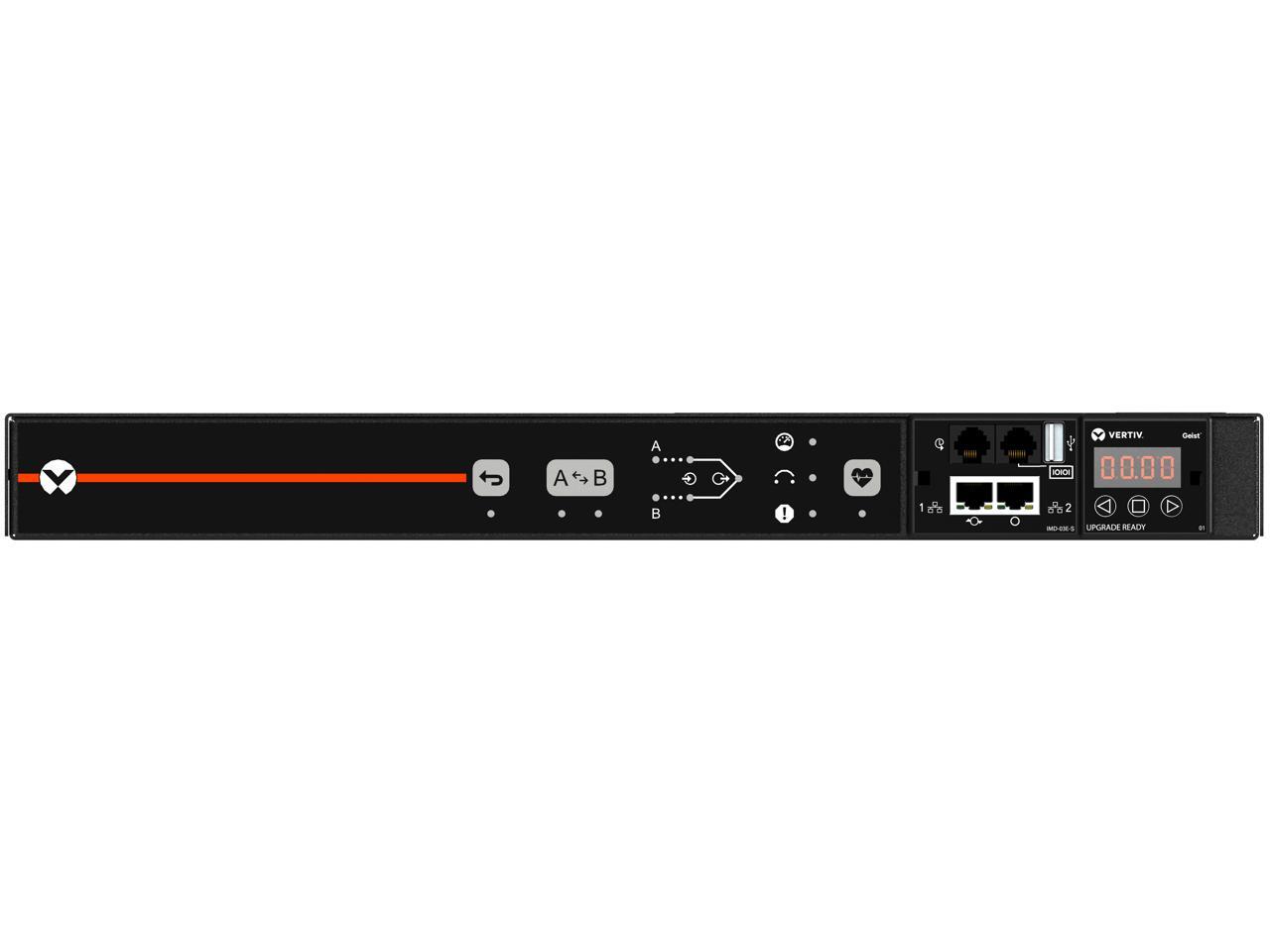 Vertiv VA4N1100 Switched Auto Transfer Switch 1U RPDU Rack Transfer ...