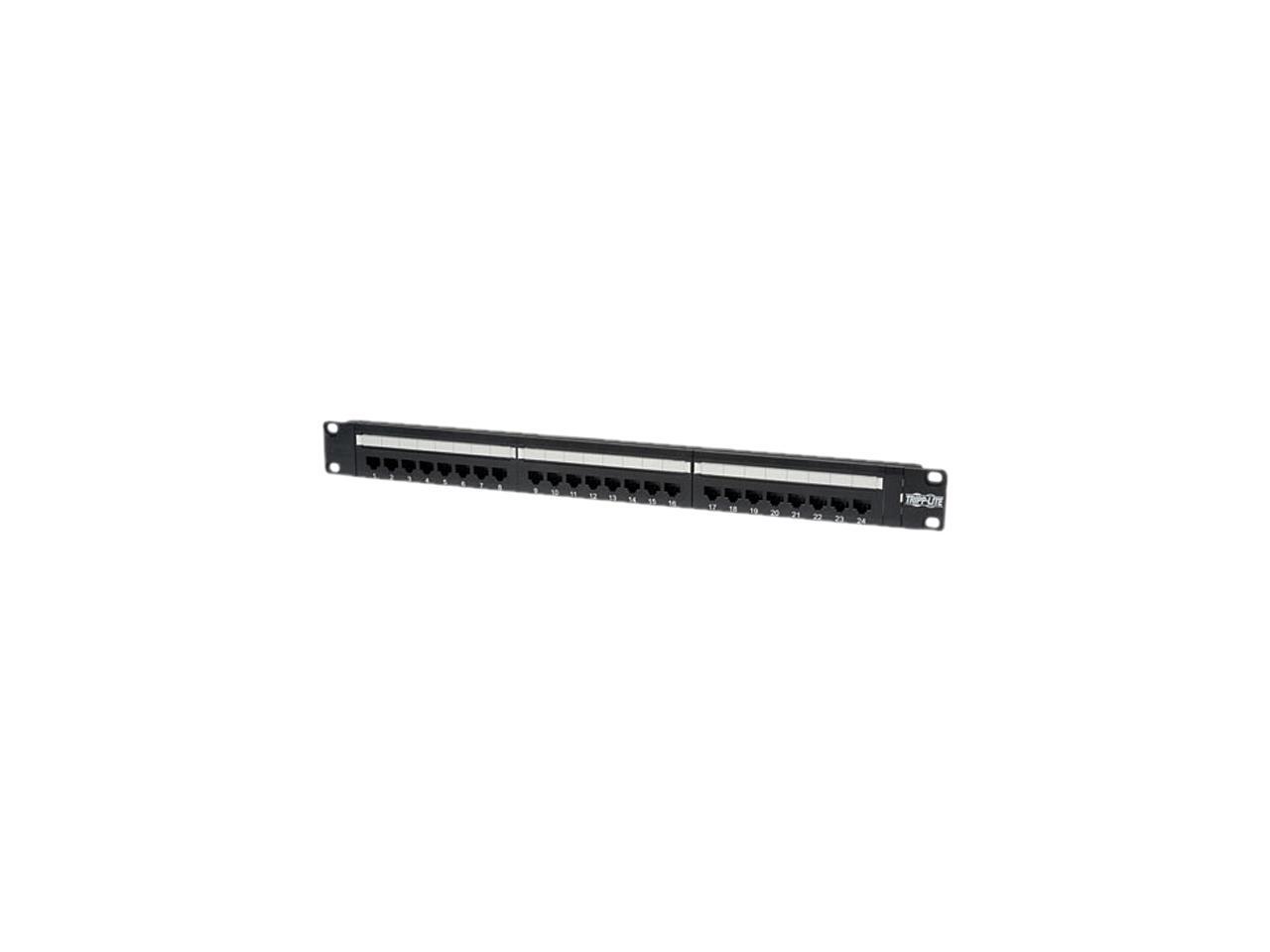 Tripp Lite 24-Port 1U Rackmount Cat6 110 Patch Panel, 568B, RJ45 ...