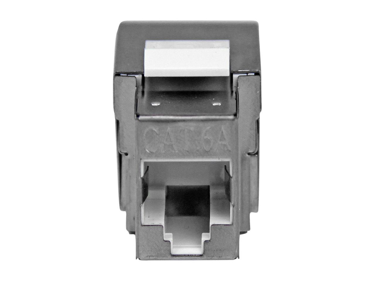 StarTech.com Shielded Cat 6a Keystone Jack - RJ45 Ethernet Cat6a Wall ...