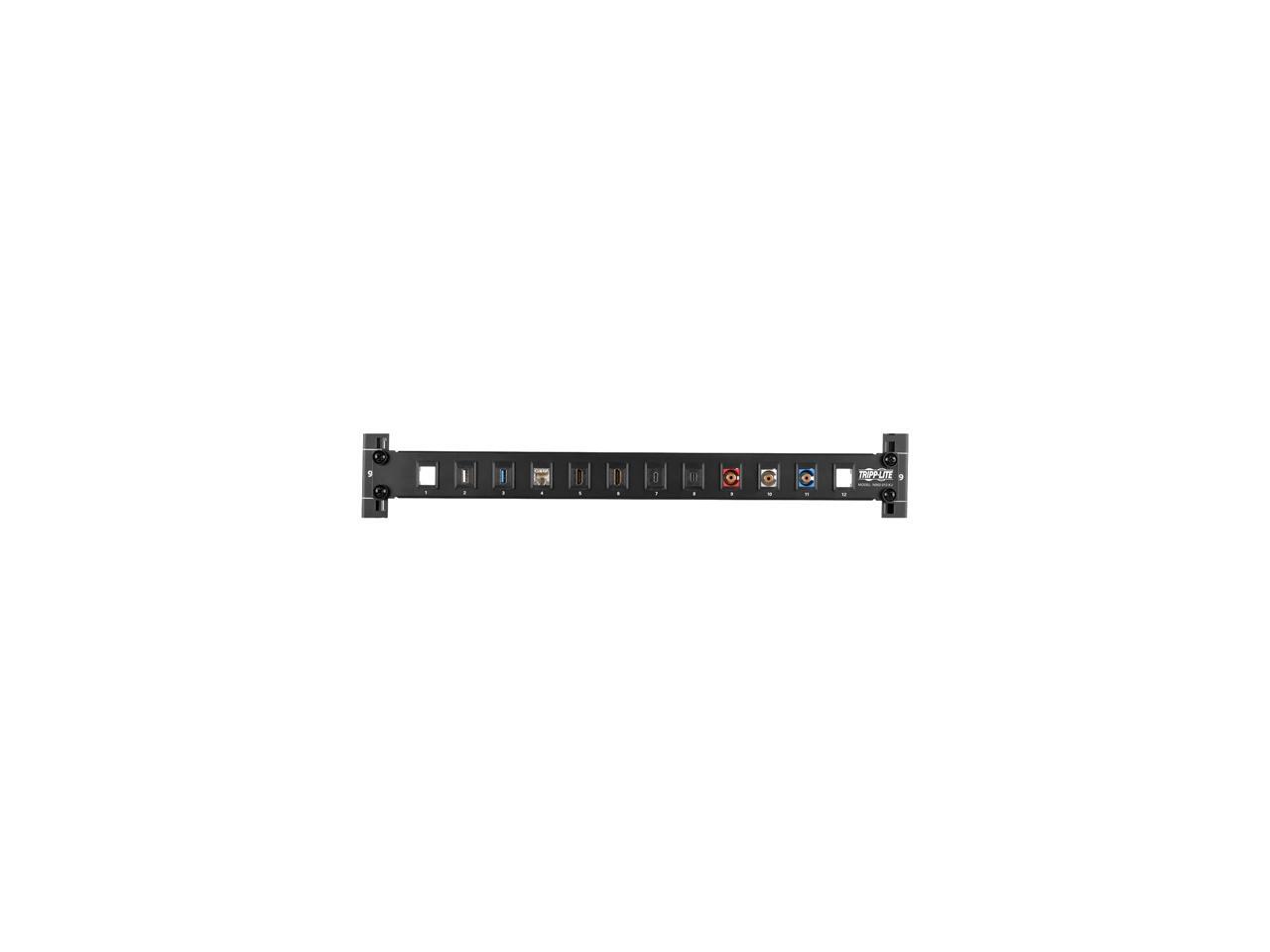 Tripp Lite 12-Port 1U Rack-Mount Unshielded Blank Keystone/Multimedia ...