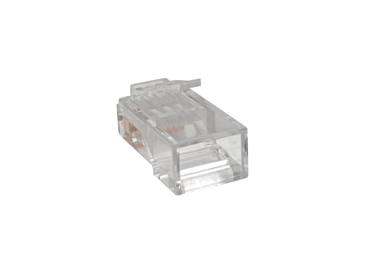 Tripp Lite Cat6 RJ45 Modular Plug for Round Stranded UTP Conductor 4 ...