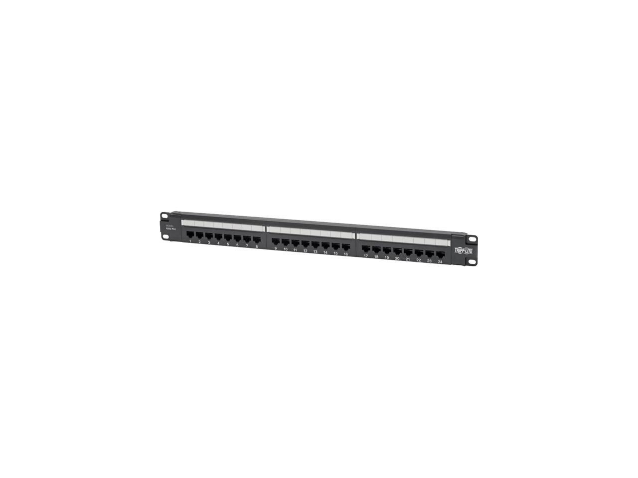 Tripp Lite Cat6 PoE Patch Panel 24-Port 110/Krone 568A/B RJ45 1URM TAA ...