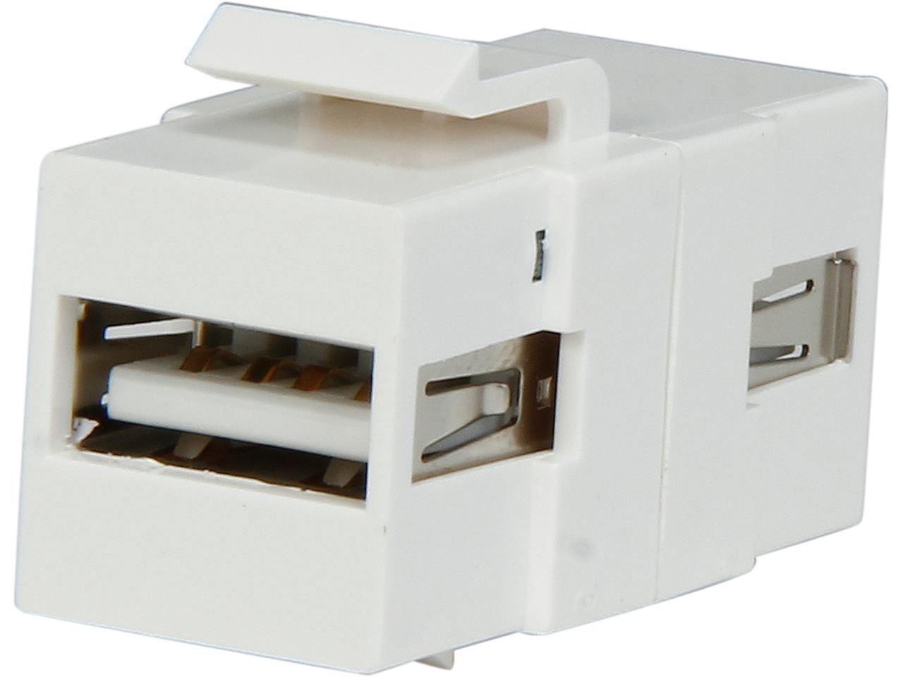 C2G Snap-In USB A/A Female Keystone Insert Module - White - Newegg.com