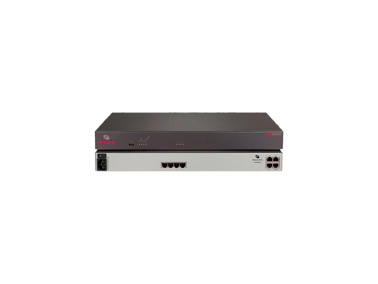 Avocent 4-Port ACS 6004 Console Server with Dual AC Power Supply ...