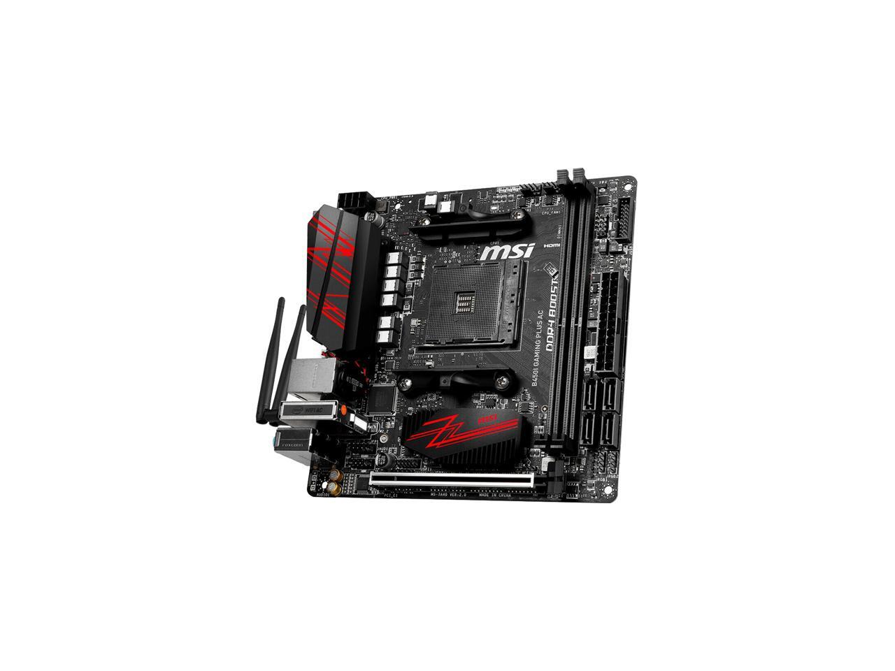 MSI PERFORMANCE GAMING B450I GAMING PLUS AC AM4 Mini ITX AMD ...