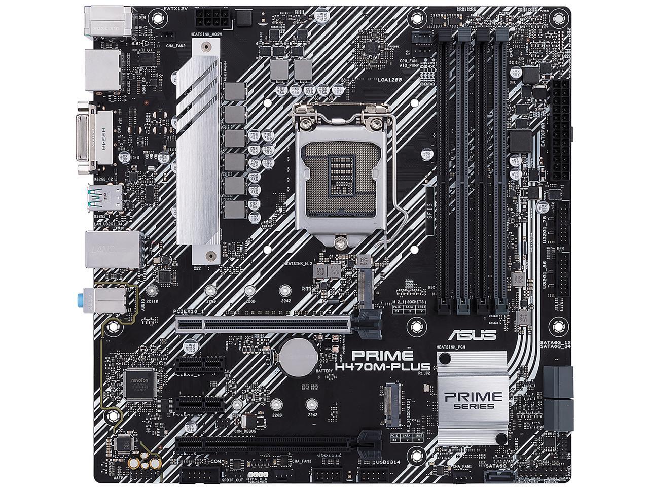 ASUS PRIME H470M-PLUS/CSM LGA 1200 Micro ATX Intel Motherboard - Newegg.ca