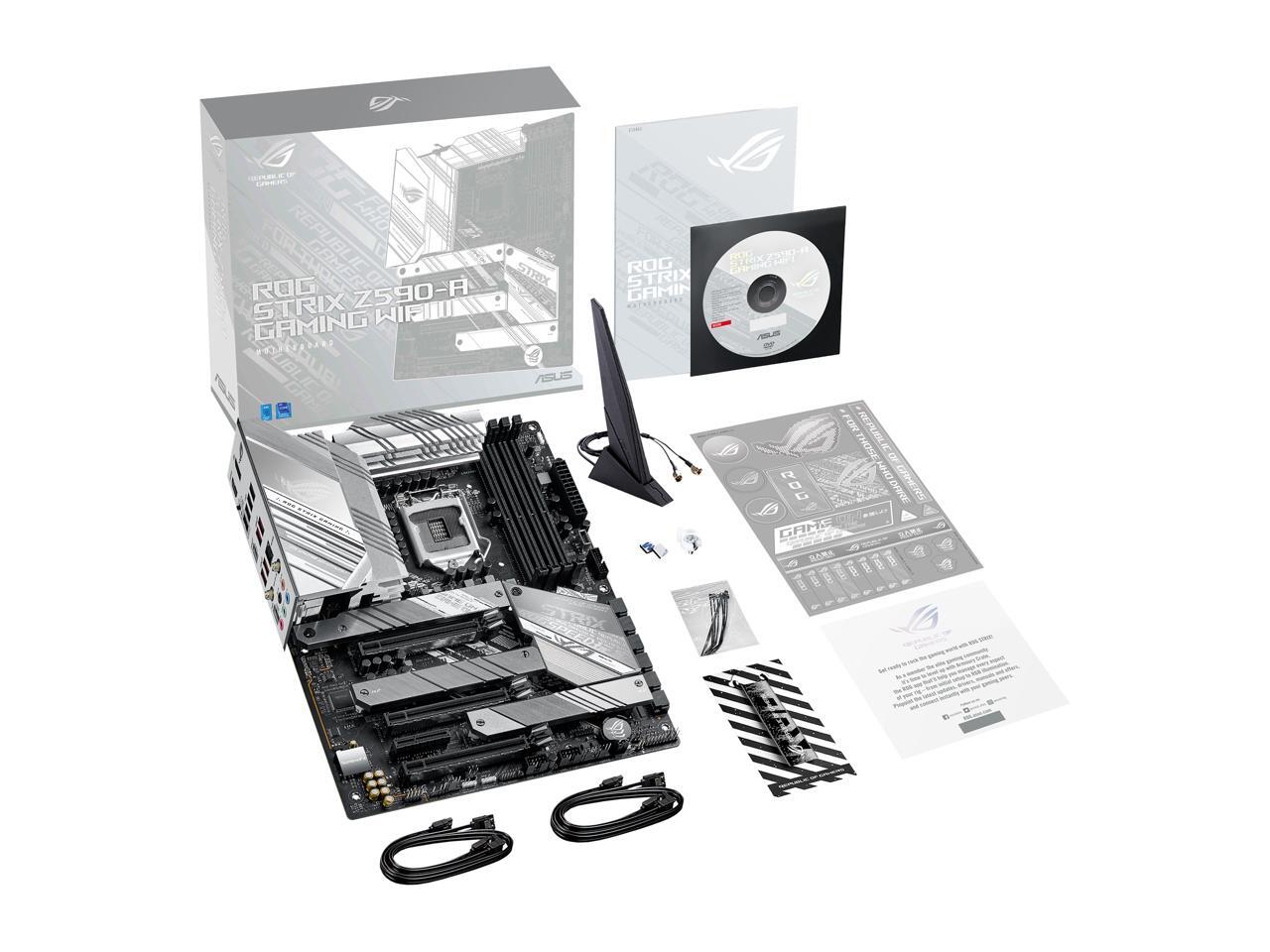 Asus ROG Strix Z590-A Gaming WiFi II LGA 1200 (Intel 11th/10th Gen) ATX ...