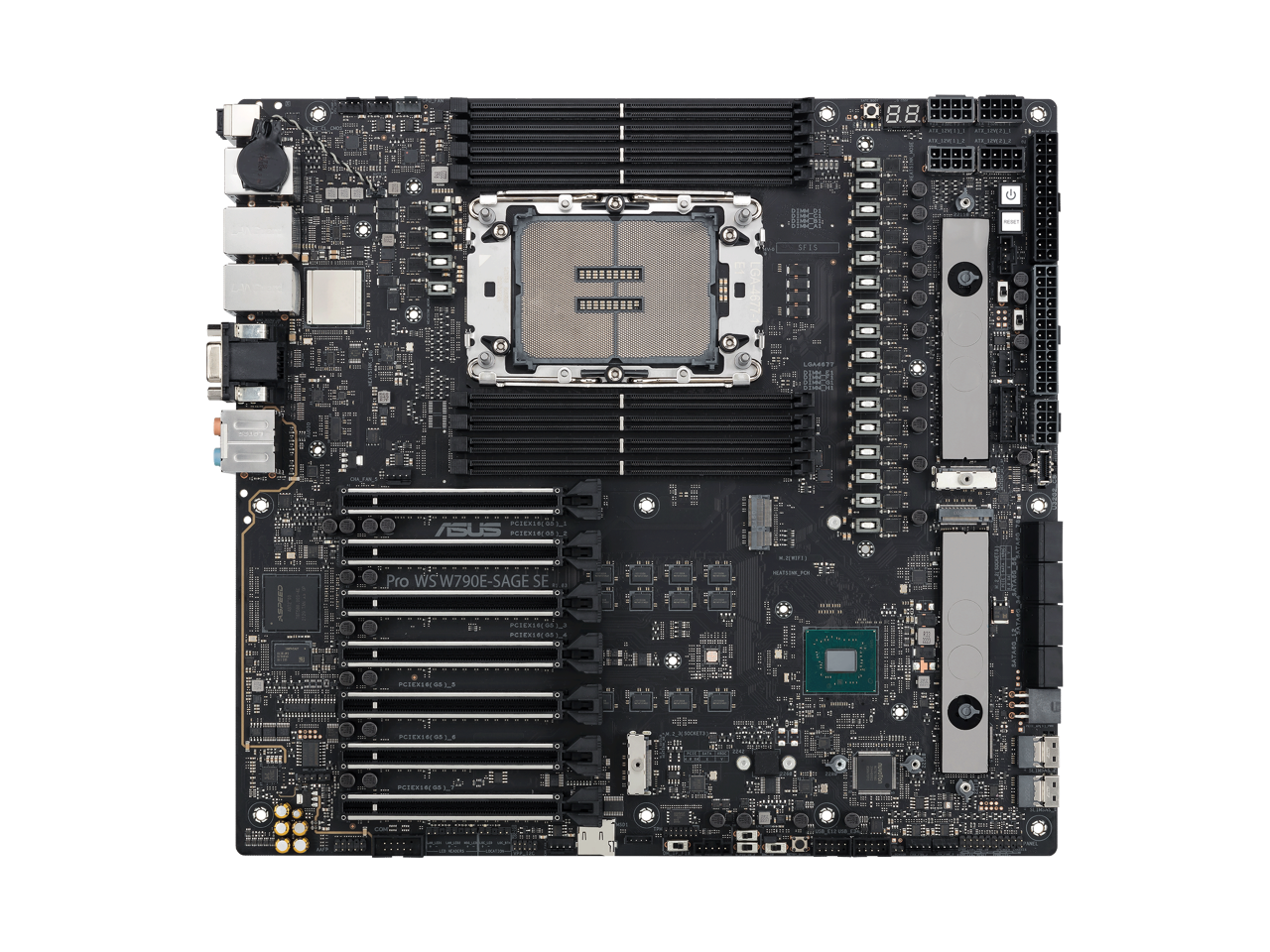 ASUS PRO WS W790E-SAGE SE Intel W790 (LGA 4677) CEB motherboard, PCIe 5.0, 7 PCIe 5.0 x16 slots ...