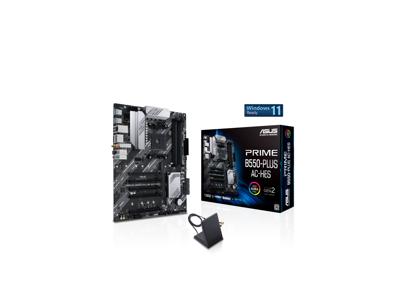 ASUS Prime B550-PLUS AC-HES AMD AM4 (3rd Gen Ryzen) ATX motherboard ...