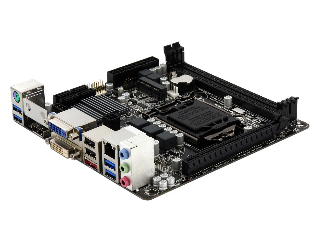 GIGABYTE GA-Q87N LGA 1150 Intel Q87 SATA 6Gb/s USB 3.0 Mini ITX Intel ...