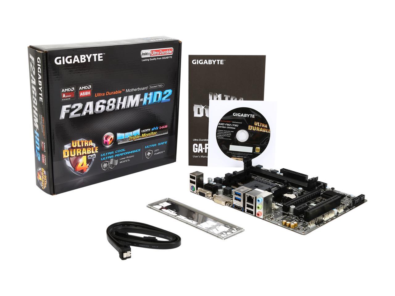 GIGABYTE GA-F2A68HM-HD2 FM2+ Micro ATX AMD Motherboard - Newegg.com