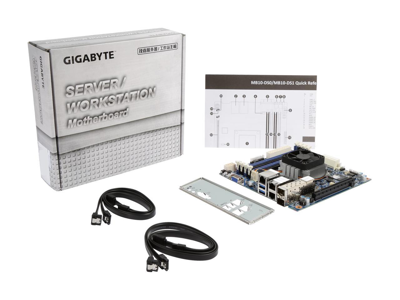 GIGABYTE MB10-DS3 Mini ITX Motherboard Xeon processor D-1541 FCBGA 1667 ...
