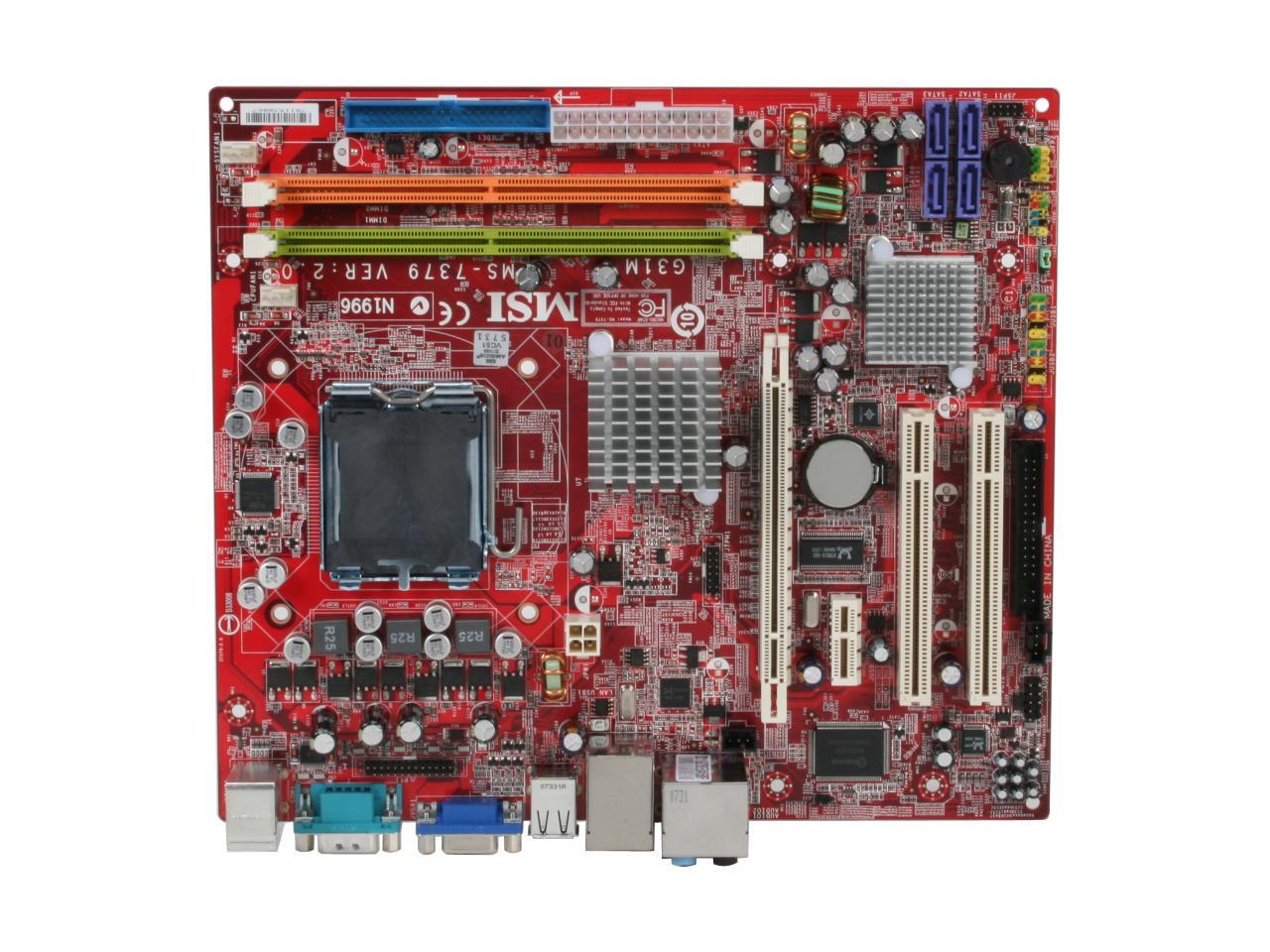 MSI G31M-F LGA 775 Micro ATX Intel Motherboard - Newegg.com