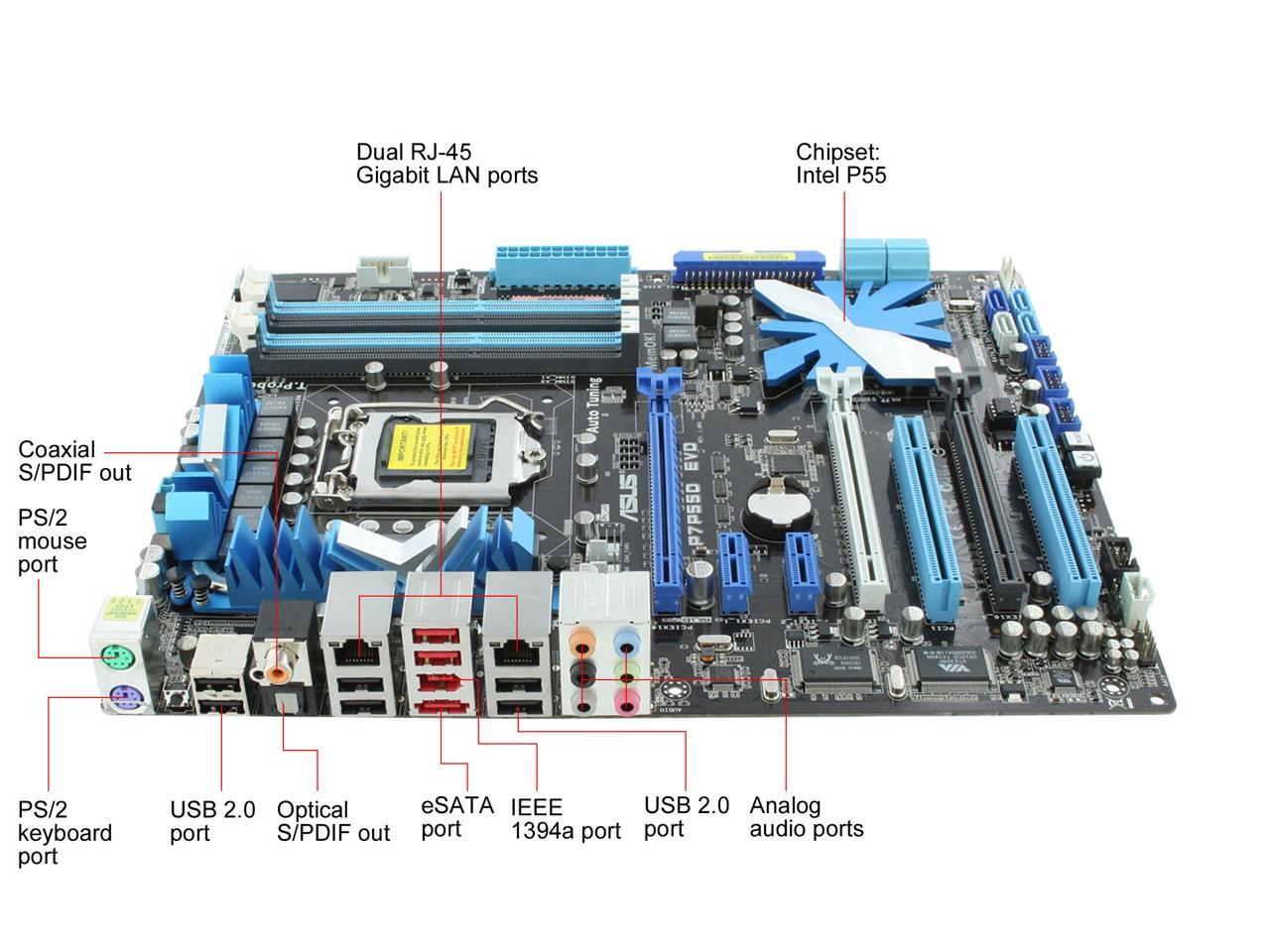 ASUS P7P55D EVO LGA 1156 ATX Intel Motherboard - Newegg.com