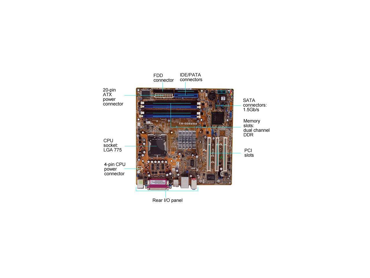 Open Box: ASUS P5P800-MX LGA 775 Micro ATX Intel Motherboard - Newegg.ca