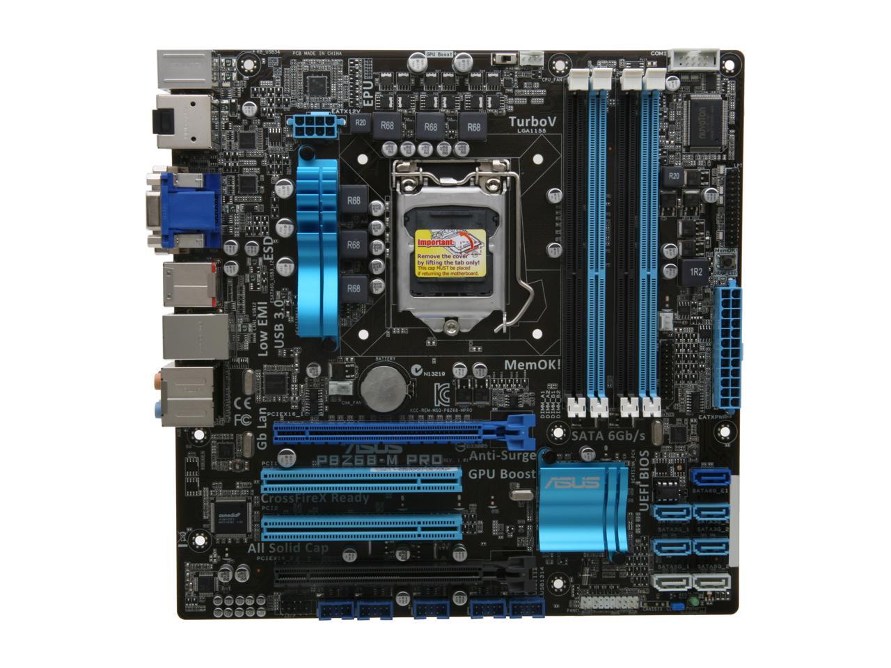 ASUS P8Z68-M Pro Micro ATX Intel Motherboard with UEFI BIOS - Newegg.ca
