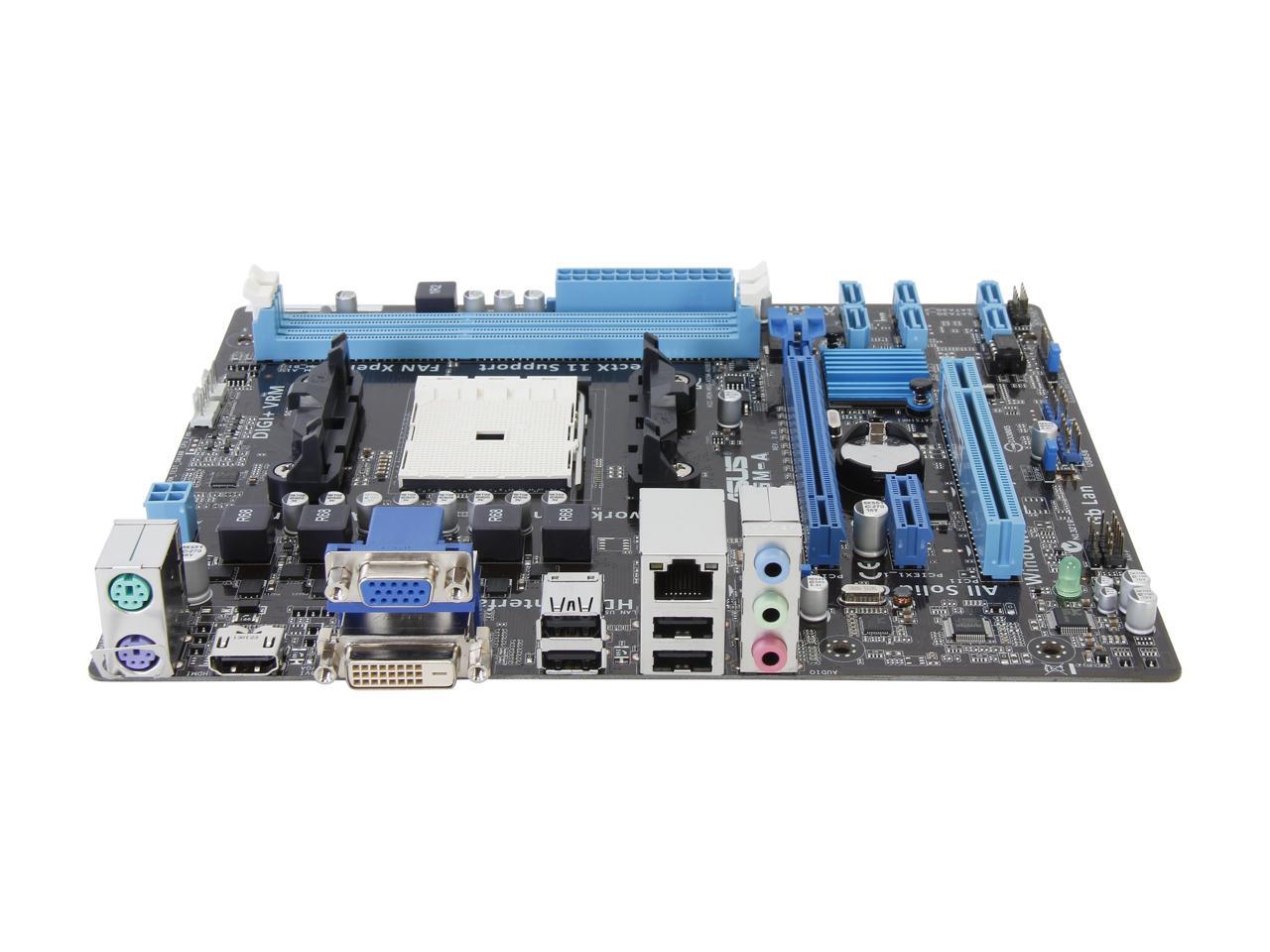 ASUS A55M-A FM2 Micro ATX Native HDMI/DVI Outputs AMD Motherboard With ...