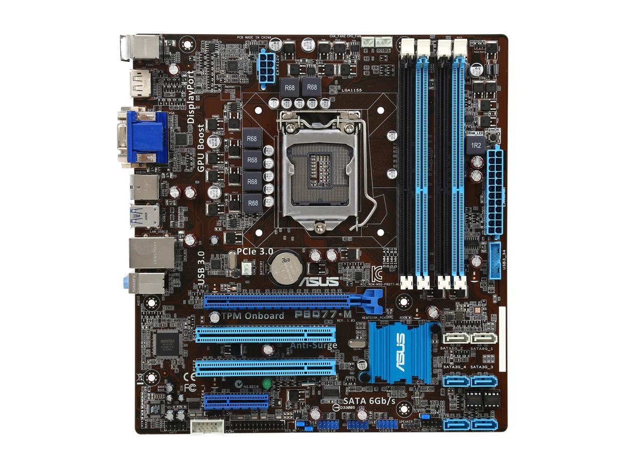 Refurbished: ASUS P8Q77-M/CSM-R LGA 1155 Micro ATX Intel Motherboard ...