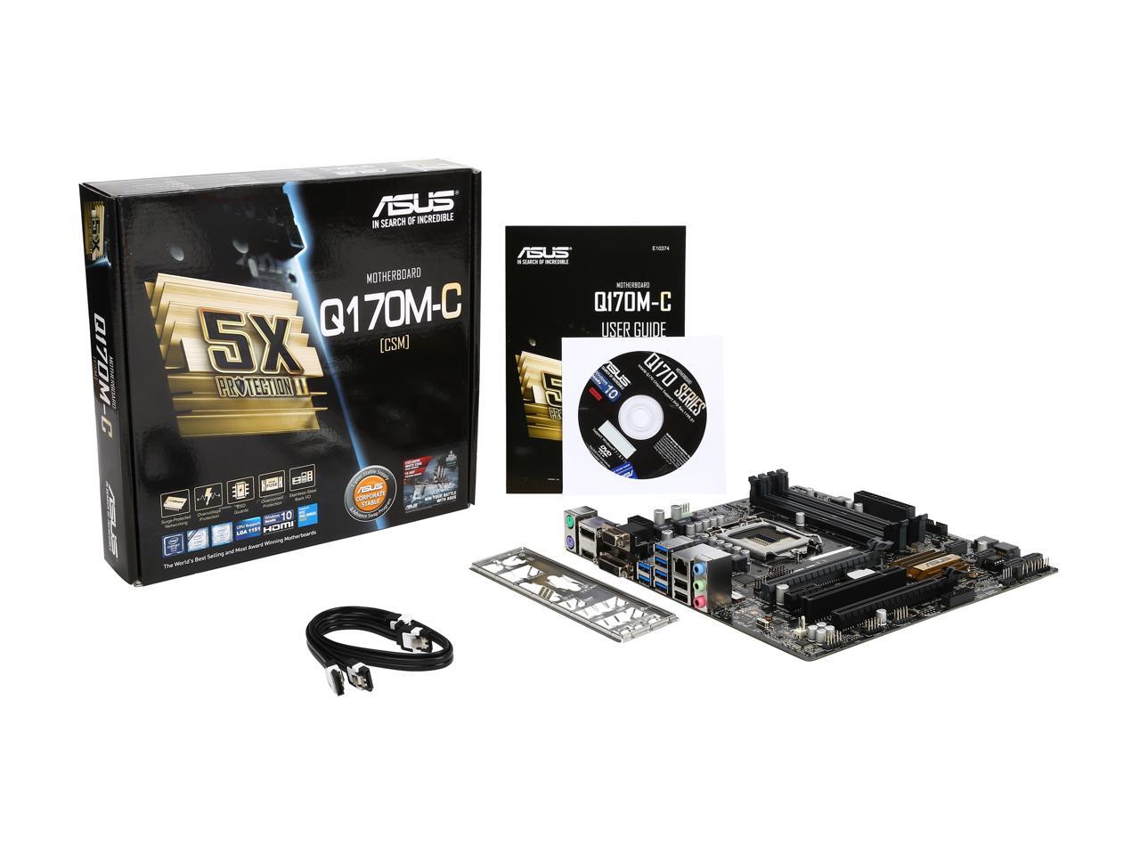 ASUS Q170M-C/CSM LGA 1151 Micro ATX Intel Motherboard - Newegg.ca