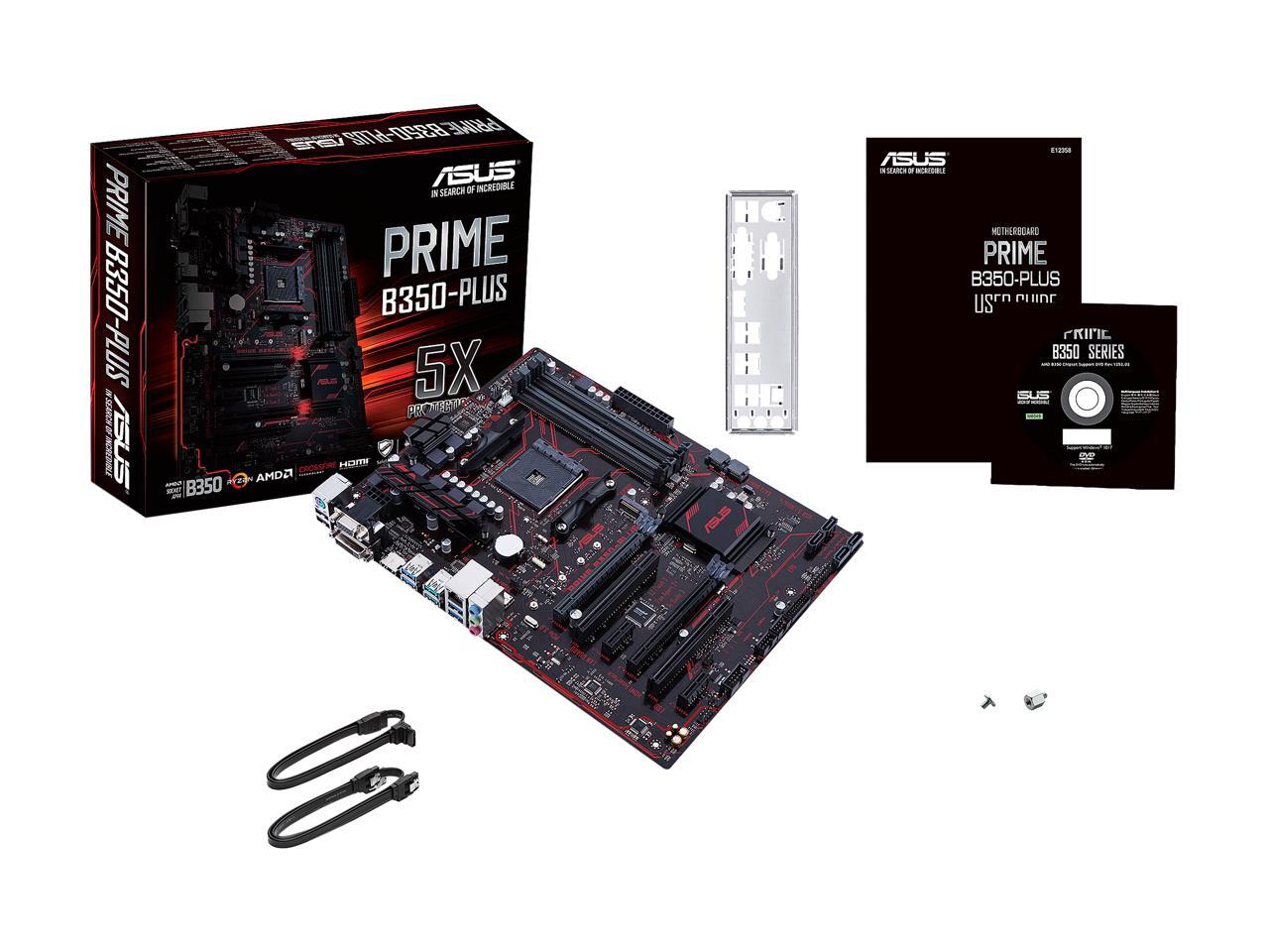 Open Box: ASUS PRIME B350-PLUS AM4 ATX Motherboards - AMD - Newegg.ca