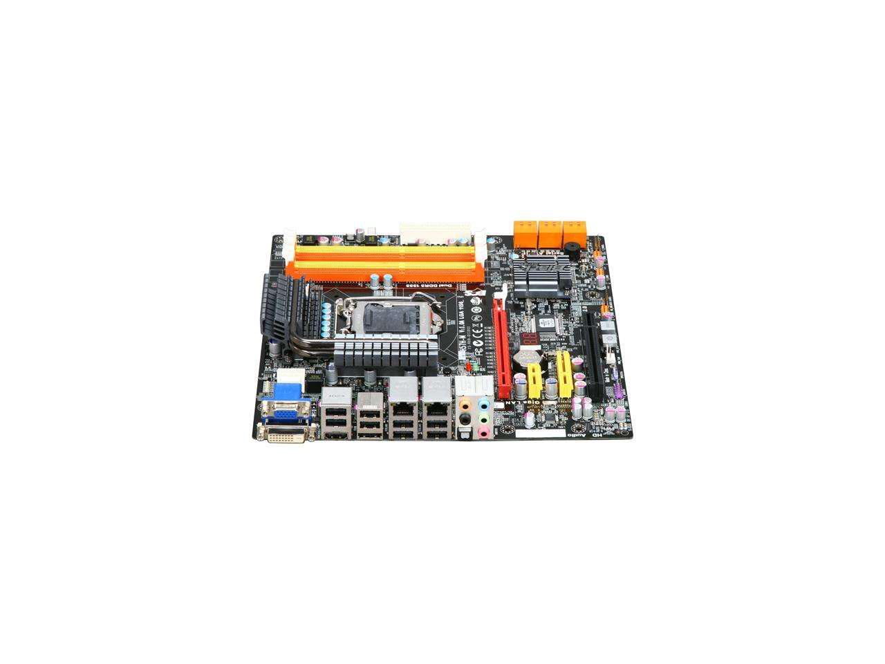 ECS H57H-M (V1.0A) Black Series LGA 1156 Intel H57 HDMI Micro ATX Intel ...