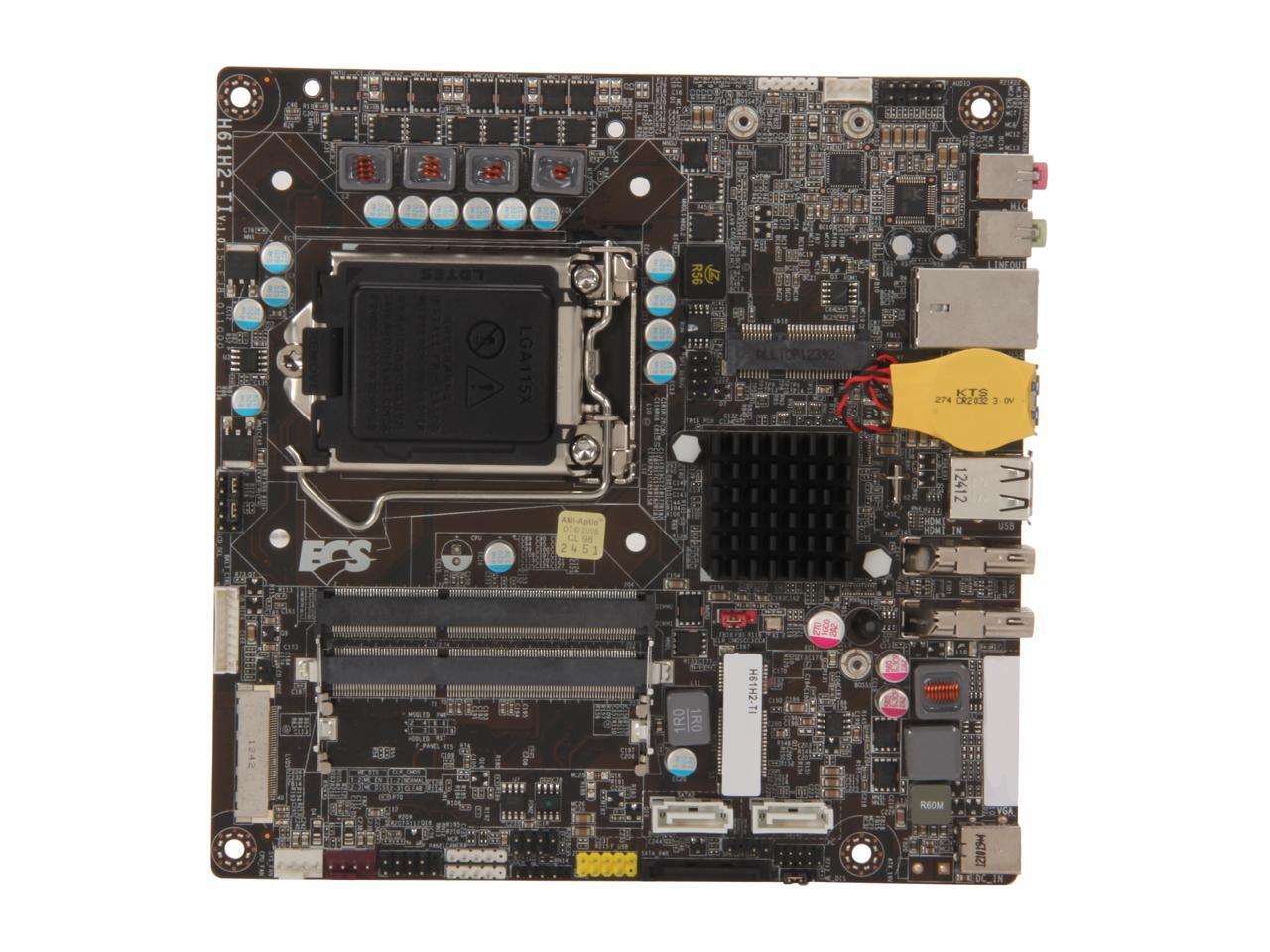 ECS H61H2-TI LGA 1155 Mini ITX Intel Motherboard - Newegg.ca