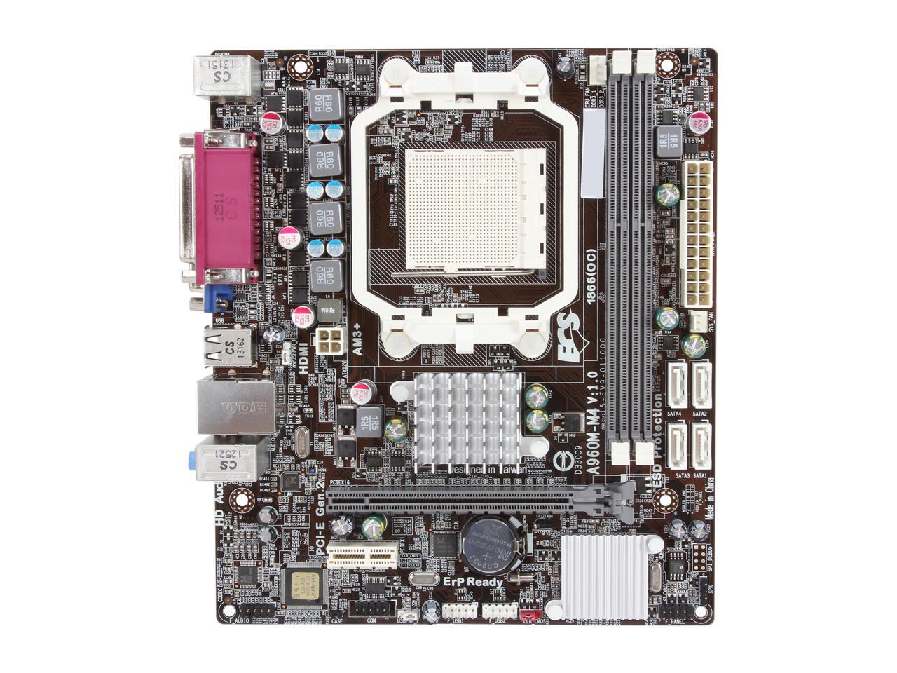 ECS A960M-M4 (1.0) AM3+ Micro ATX AMD Motherboard - Newegg.com