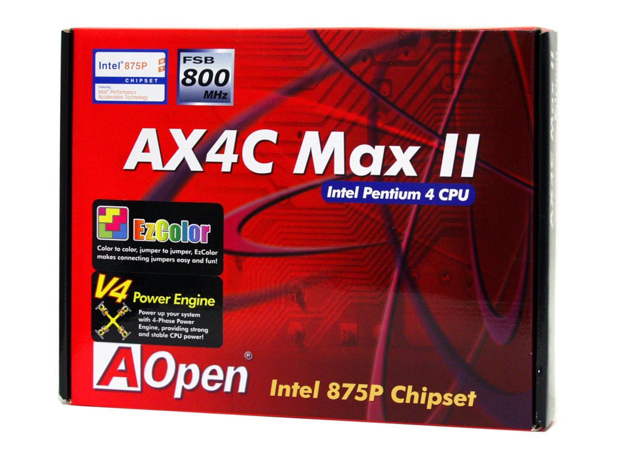 AOpen AX4C Max II Socket 478 ATX Intel Motherboard - Newegg.com