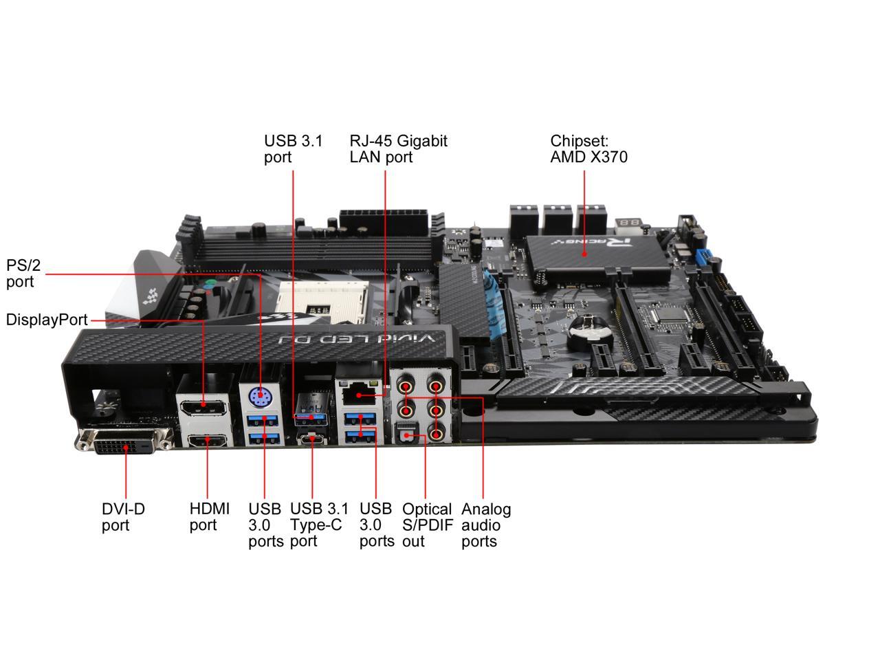BIOSTAR X370GT7 /LED FAN AM4 ATX Motherboards - AMD - Newegg.com
