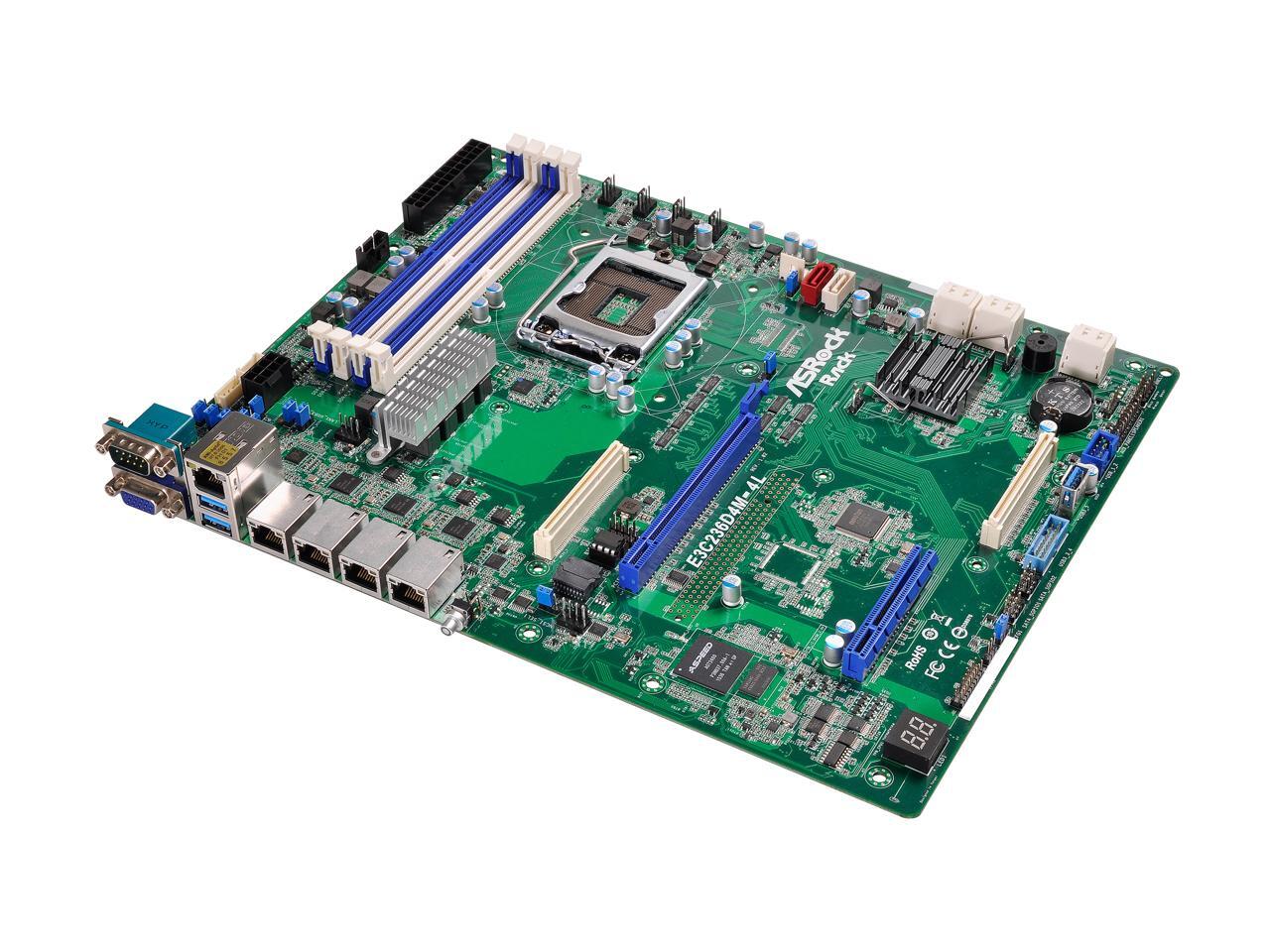 ASRock Rack E3C236D4M-4L ATX Server Motherboard LGA1151 Intel C236 ...