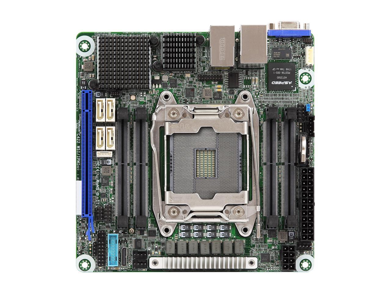 AsRock Rack C422 WSI/IPMI Mini-ITX Server Motherboard Single Socket R4 ...