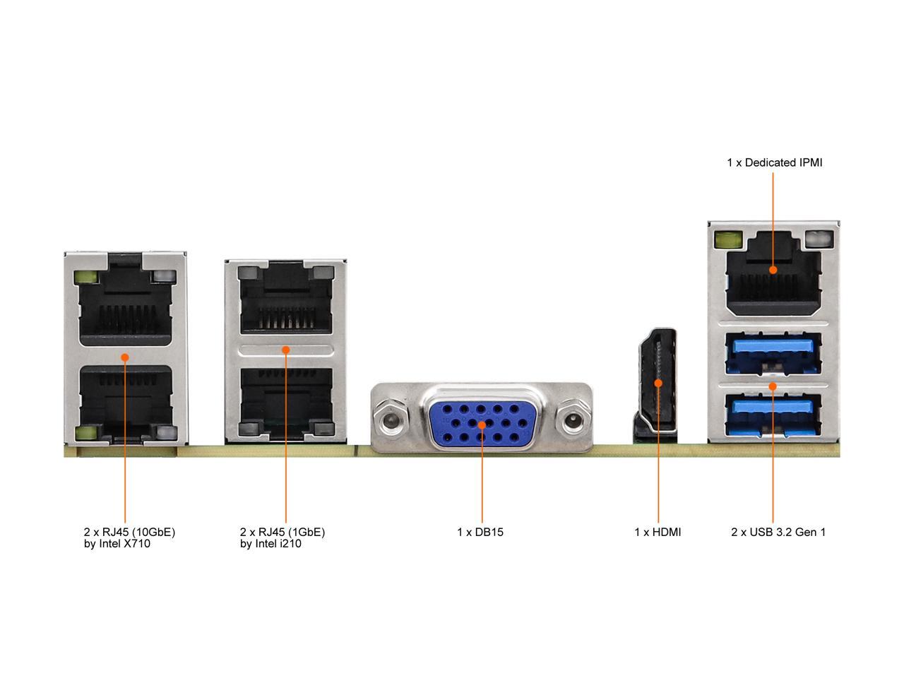 AsRock Rack B550D4ID-2L2T Deep mini-ITX Server Motherboard AMD Ryzen ...