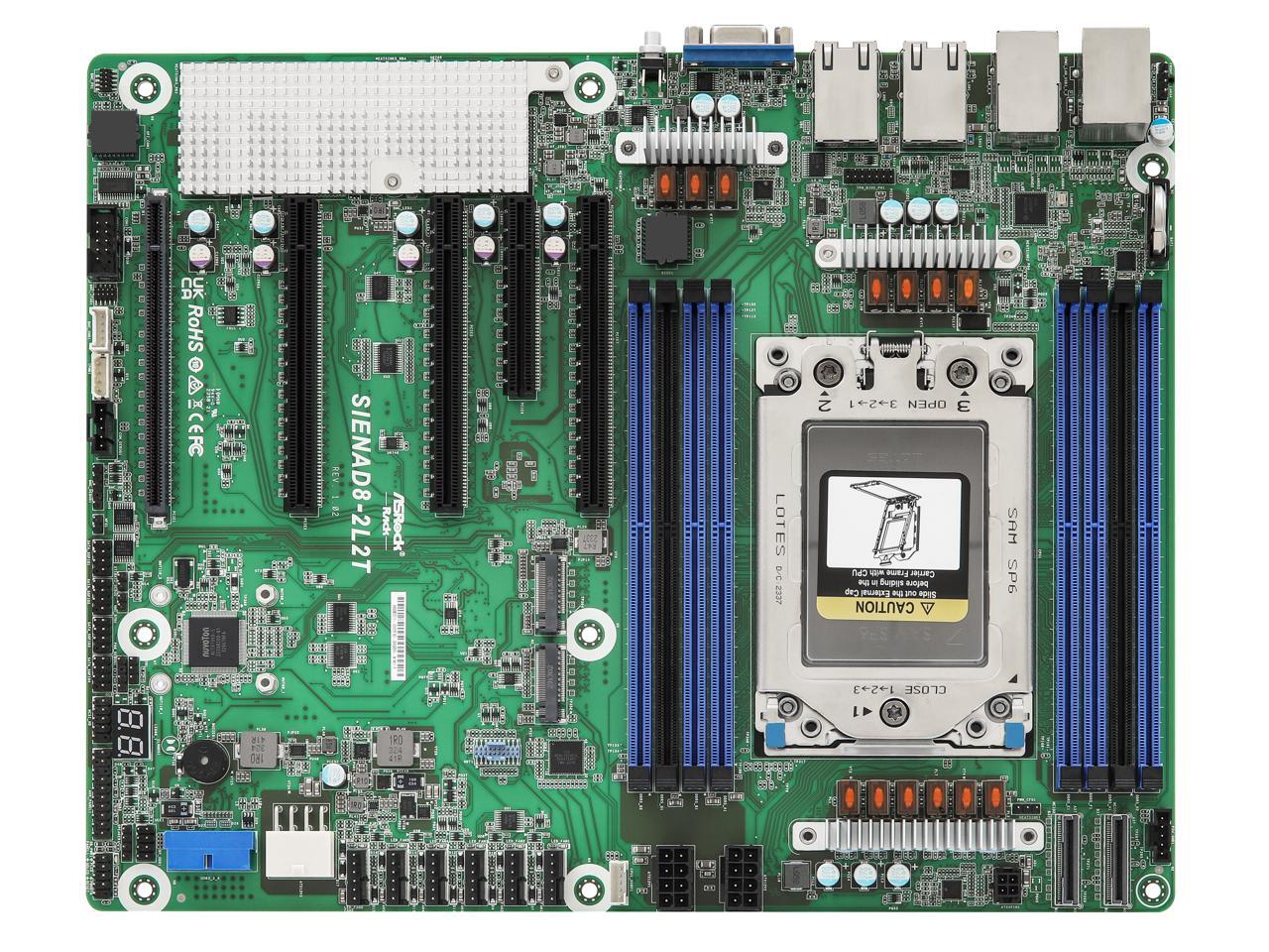ASRock Rack Server Motherboard SIENAD8-2L2T ATX Single Socket SP6 (LGA ...