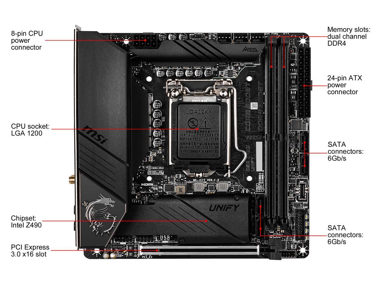 MSI MEG Z490I UNIFY Mini ITX Intel Motherboard - Newegg.ca