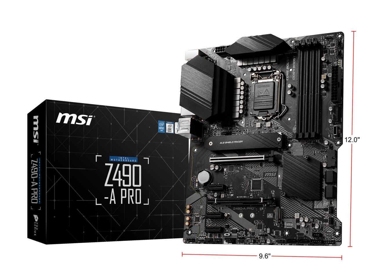 MSI PRO Z490-A PRO LGA 1200 ATX Intel Motherboard - Newegg.com
