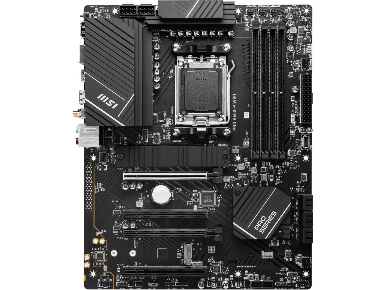 MSI PRO B650 P WIFI AM5 AMD B650 SATA 6Gb s DDR5 Ryzen 7000 ATX MSI PRO B650 P WIFI AM5 AMD B650 SATA 6Gb s DDR5 Ryzen 7000 ATX