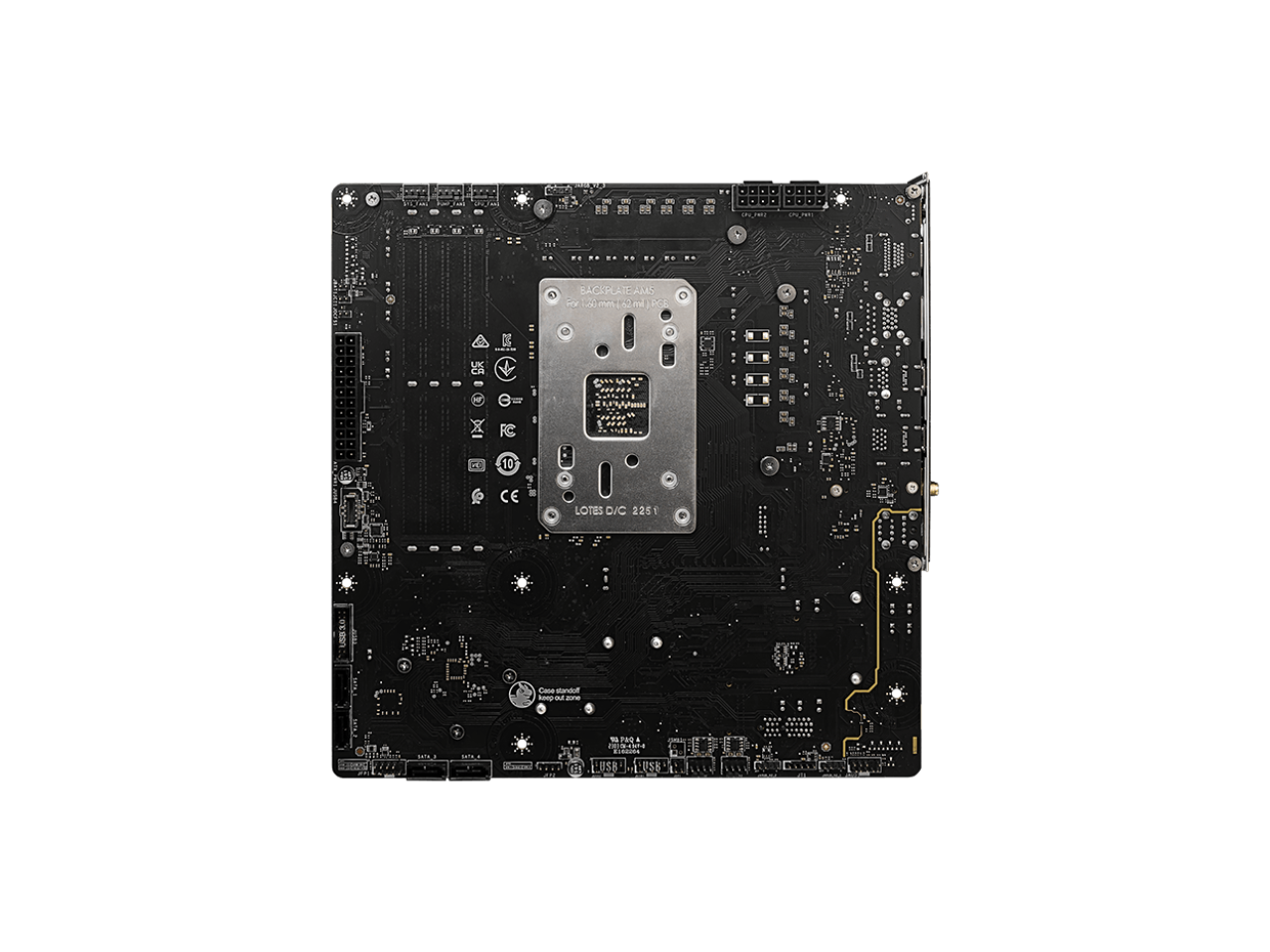 MSI B650M PROJECT ZERO AM5 AMD B650 Ryzen 7000 SATA DDR5 PCI-E x16 slot ...