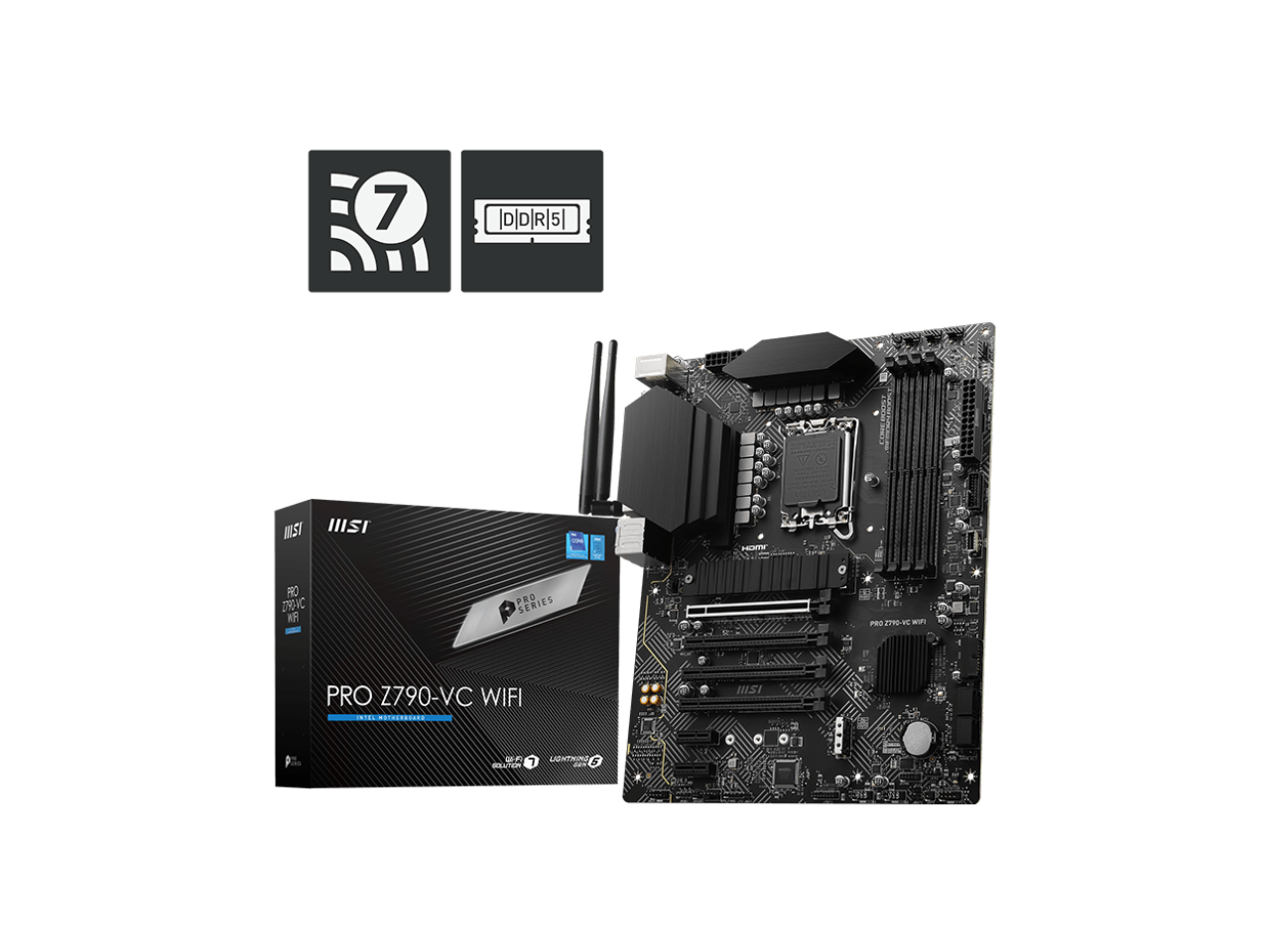 MSI PRO Series PRO Z790-VC WIFI LGA 1700 DDR5 Intel Z790 Wi-Fi 7 SATA ...