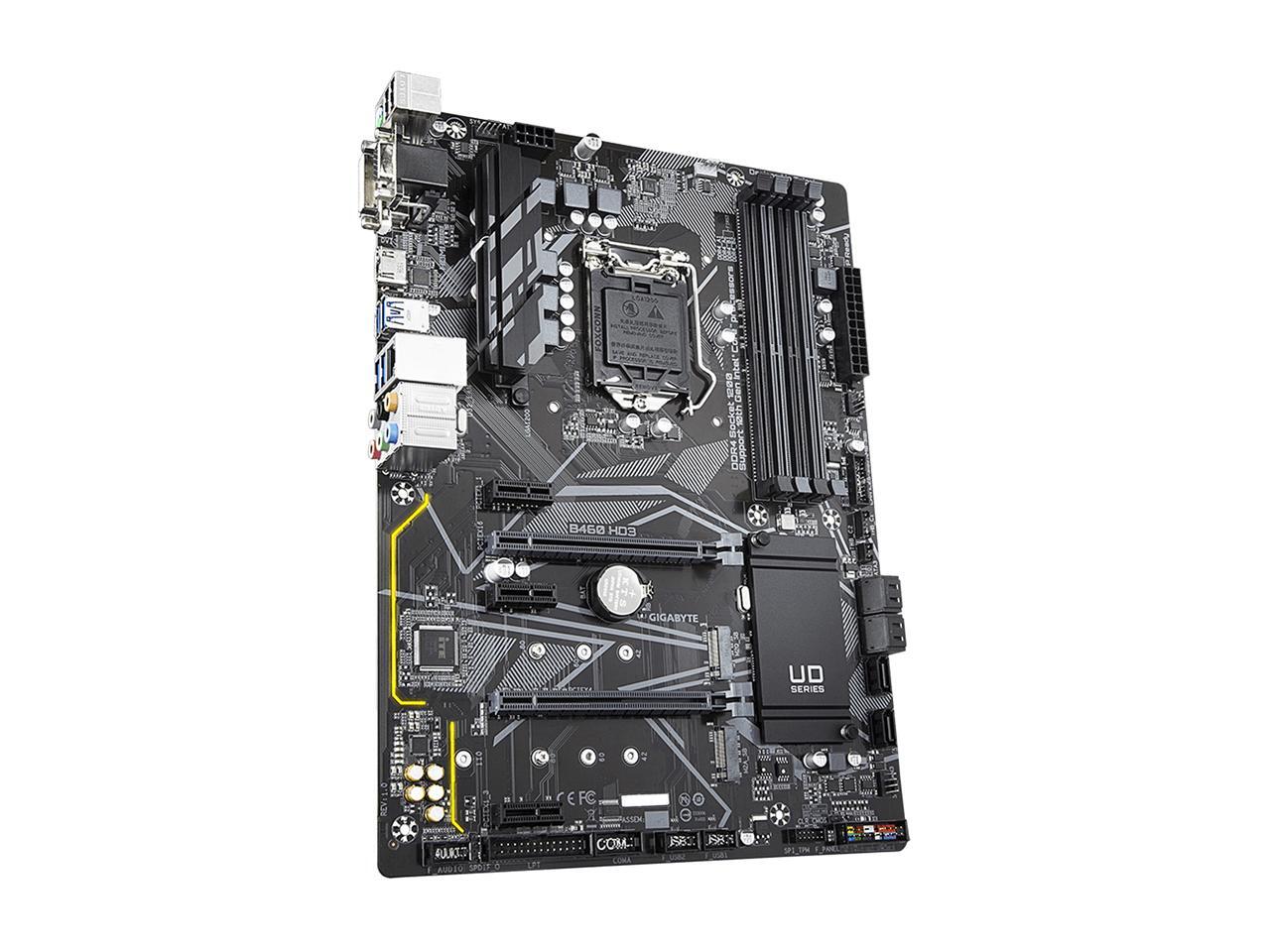 GIGABYTE B460 HD3 LGA 1200 Intel B460 ATX Motherboard with Dual M.2 ...