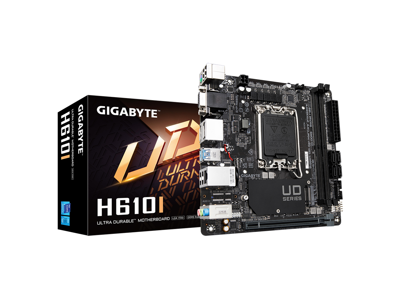 GIGABYTE H610I H610 Intel LGA 1700 Mini-ITX Motherboard with DDR5 ...