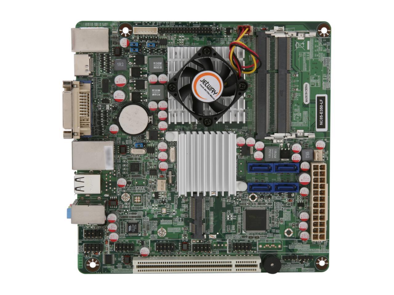 JetWay JNC85-E350-LF AMD E-350 APU (1.6GHz, Dual-Core) Mini ITX Motherboard / CPU Combo - Newegg.com