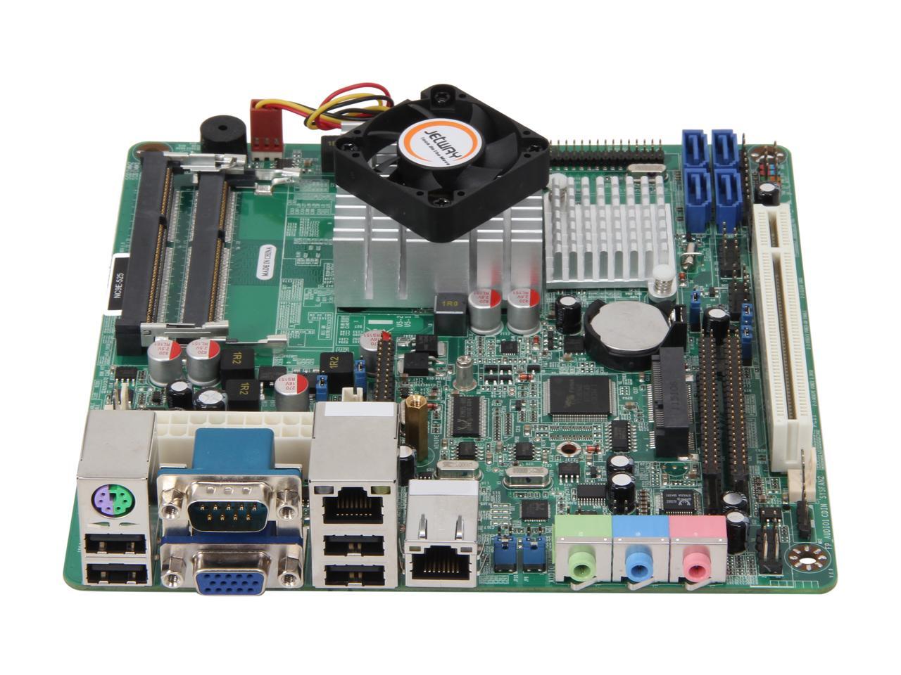 JetWay JNC9E-525 Intel Atom D525 (1.8GHz, dual core) Mini ITX Motherboard / CPU Combo - Newegg.com