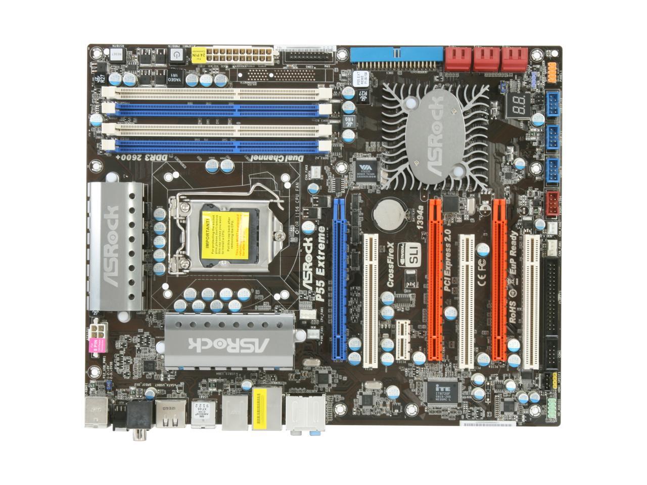 ASRock P55 Extreme LGA 1156 ATX Intel Motherboard - Newegg.com