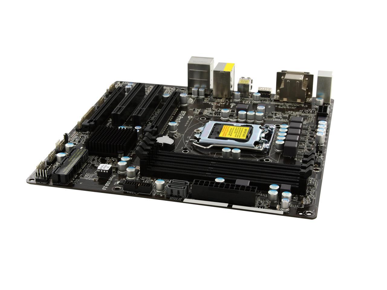 Open Box: ASRock B75 PRO3-M LGA 1155 Micro ATX Intel Motherboard ...
