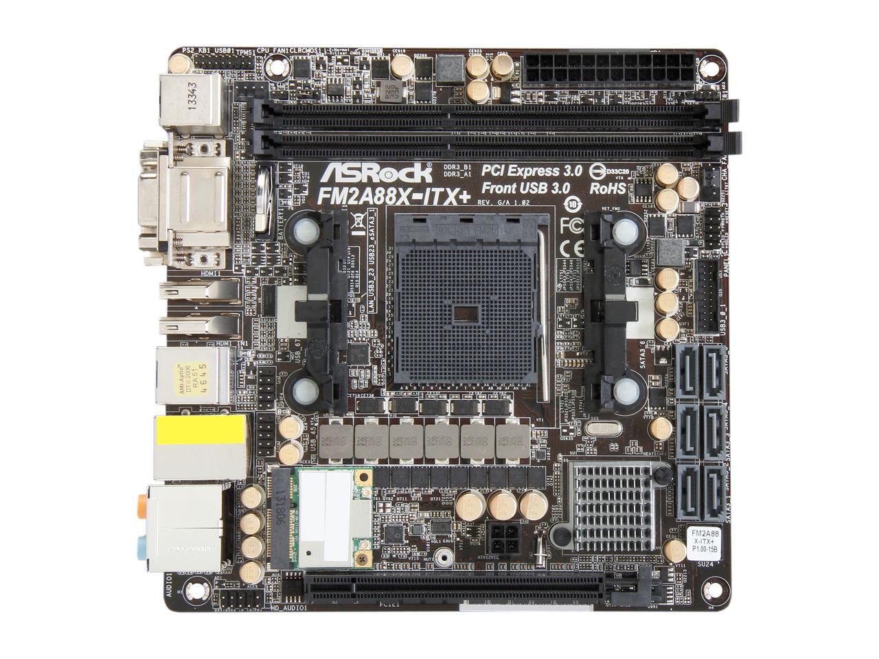 ASRock FM2A88X-ITX+ FM2+ / FM2 Mini ITX AMD Motherboard - Newegg.ca
