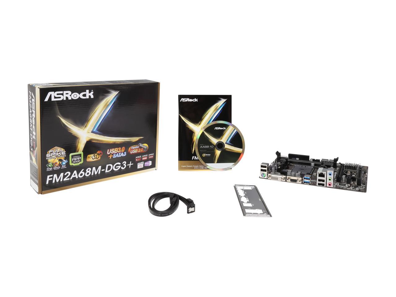 ASRock FM2A68M-DG3+ FM2+ / FM2 Micro ATX AMD Motherboard - Newegg.ca